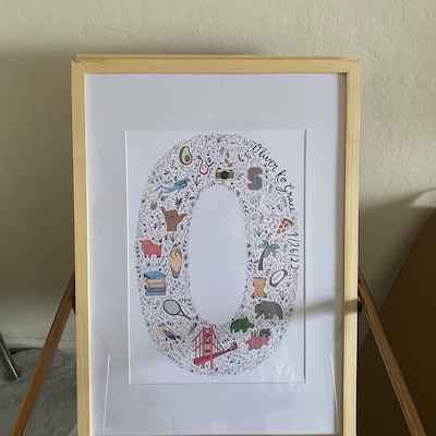 Initial Doodle/initial Art Work/ A5 Art/ A5 Pen and Ink/ Black and ...