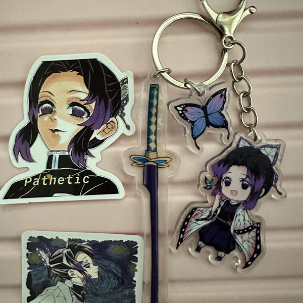 Demon Anime Sword Key Chain | Assorted Characters - Etsy