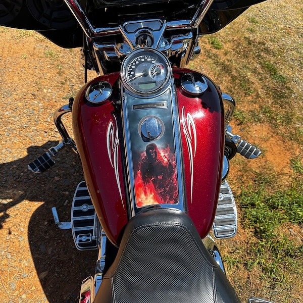Screaming Skeleton Skull Steam Punk | Dash Insert Fits Harley Davidson ...