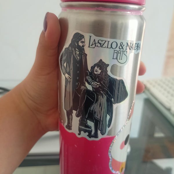 What We Do in the Shadows Vinyl Sticker: Laszlo & Nadja Bats (3x3 In ...