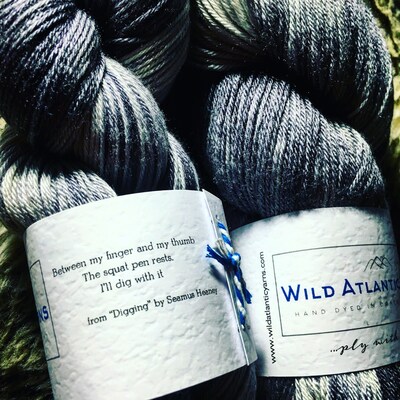 Hand Dyed Yarn the Spilled Inkwell Blue Faced - Etsy