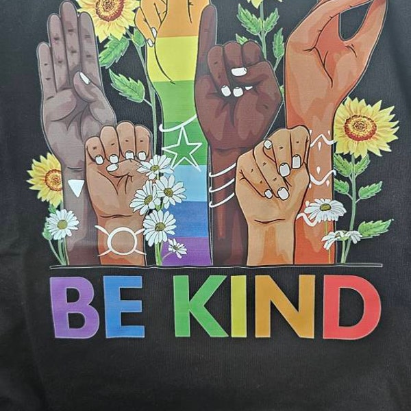 Be Kind Sign Language Shirt, Be Kind Rainbow Shirt, Be Kind T-shirt ...