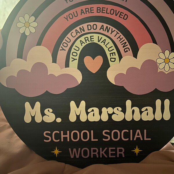 School Social Worker Office Sign, Social Worker Door Hanger ...