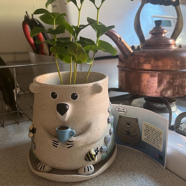 Ships Now Suzi the Cat Bud Vase, Cup, or Planter / Black Cat Ceramic ...
