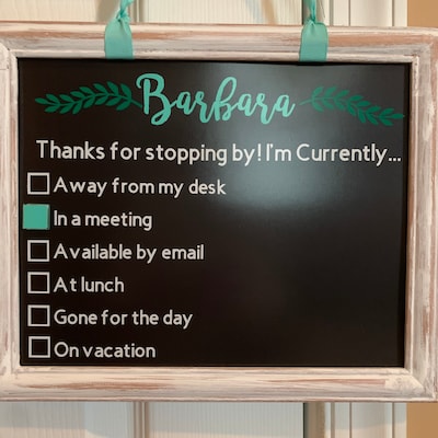 Away From My Desk Sign,office Door Sign,do Not Disturb Sign,at Lunch ...