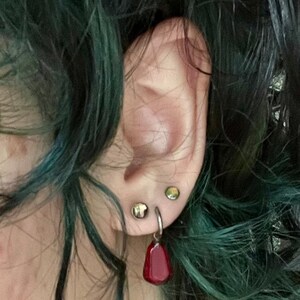 Blackline Devil's Heart L-shaped Nose Ring-black/red - Etsy