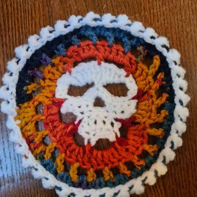 Crochet Pattern Mr Bones Skull Coaster Digital PDF - Etsy