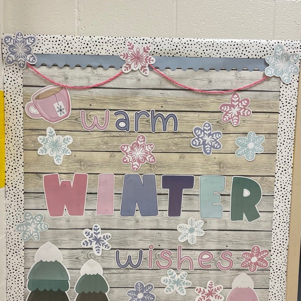 Winter Bulletin Board Kit | January Bulletin Board | Winter/holiday ...
