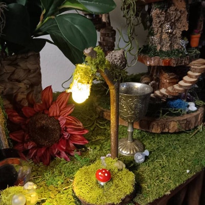 Miniature Fairy Reading Desk. Fairy Home Decor Gift, Simple Handmade ...