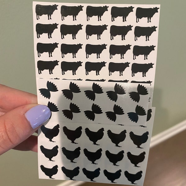 Meal Choice Stickers set of 10 Wedding Meal Stickers Place Card Meal ...