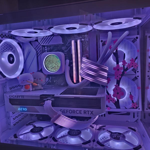 Sakura Cherry Blossom Branch Collection Tricolor Gaming Computer ...