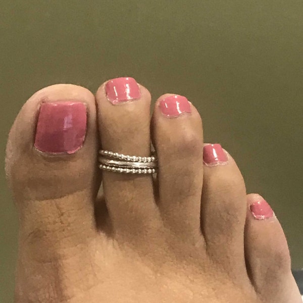 Sterling Silver Toe Ring, Knuckle Ring, Toe Jewelry, Beach Jewelry, Toe ...