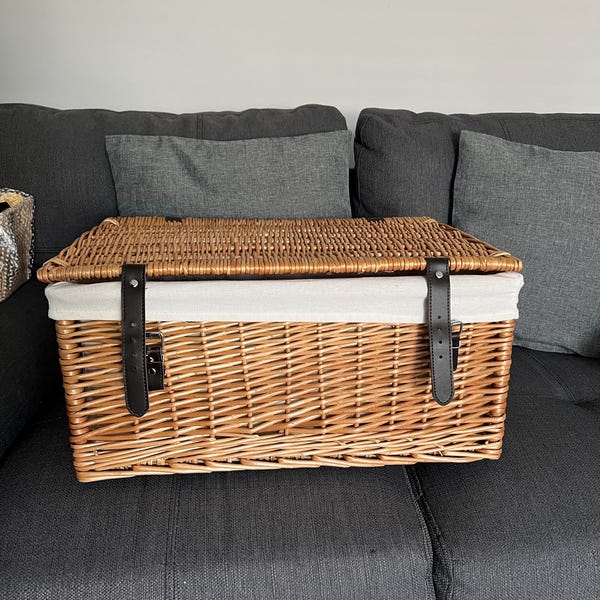 Branded Wicker Hamper With Logo, Personalised Bespoke Corporate PR Gift ...