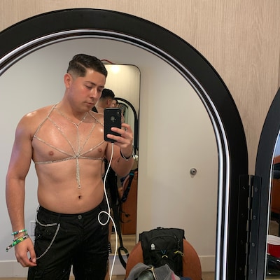 Body Chain Men Gold Bodychain Man Harness Men Jewelry Larp Viking ...