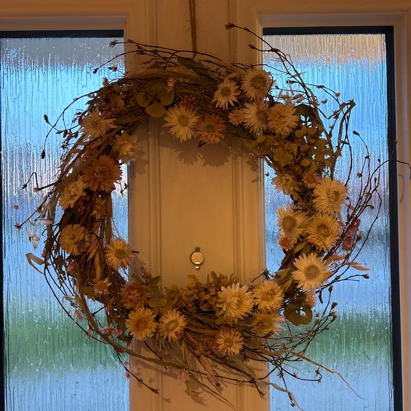 Wild & Romantic Dried Flower Crown XXL - Cottagecore Inspired - Natural ...