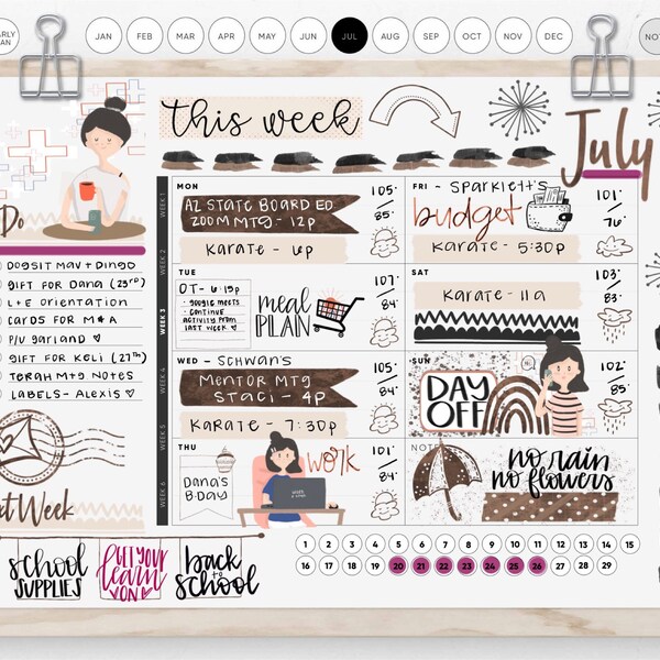 20 DIGITAL LOA Planning Stickers for Any Digital Planner Pngs Ready in ...