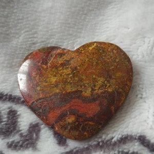Scenic Painted Jasper Cabochon, Odd Shape, Indonesian Polychrome Jasper ...