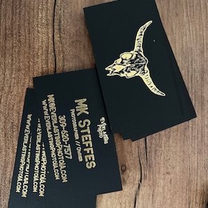 100 Luxury Gold Foil Business Cards Design and Print, QR Calling Cards ...