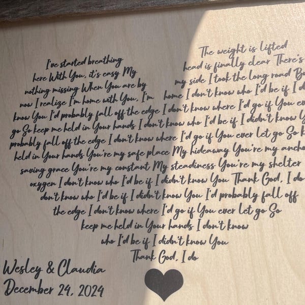 Engraved Poem, Personalized Poem in Wood, Handwritten Heirloom, Child's ...