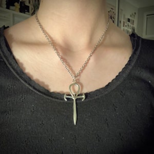 Red Cross Necklace - Gothic, Emo, Victorian - Handmade Stainless Steel ...