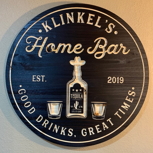 Personalized Tequila Bar Sign: Custom Man Cave Decor - Etsy