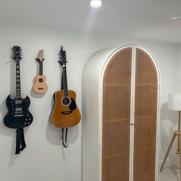 Rustic Modern Triangle Ukulele Wall Mount Handmade - Black/brown - Etsy