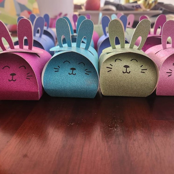 Easter Bunny Box Template SVG, Gift Box SVG, Party Favor, Box Template ...