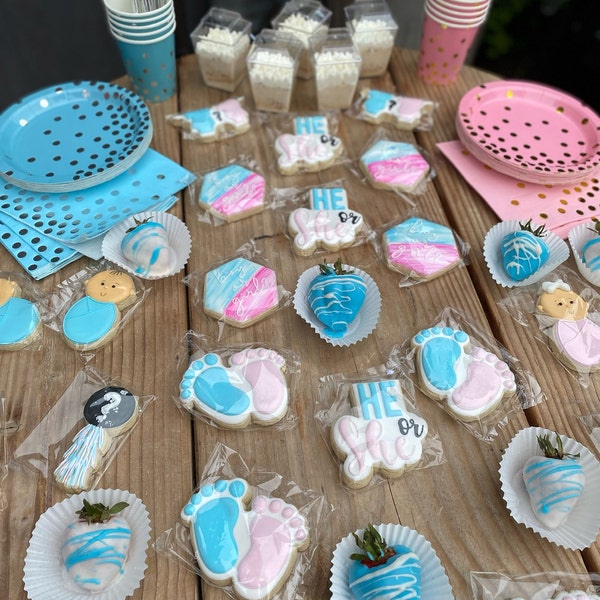 1/DZ Gender Reveal Cookies - Etsy