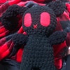 Customizable Large Crochet Bunny- Black, Year of the Rabbit, Creepy ...