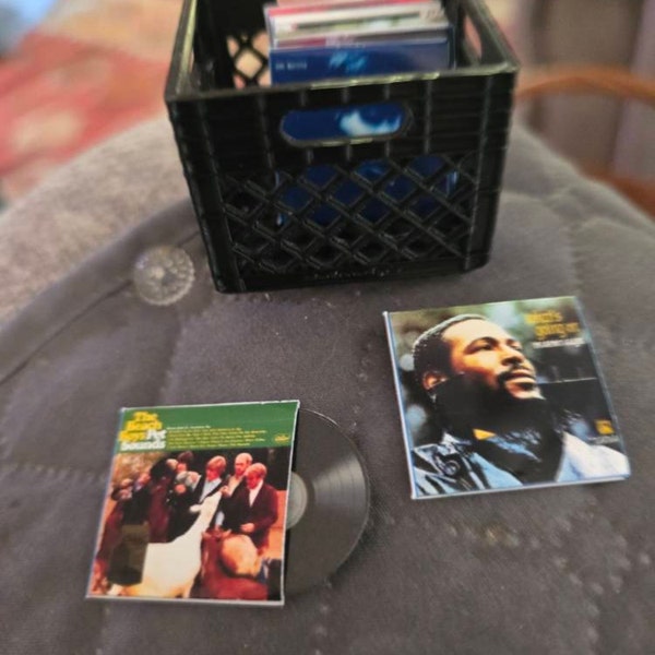 1/10 Scale Miniature Vinyl Records Vintage, Mini Vinyl Record - Etsy