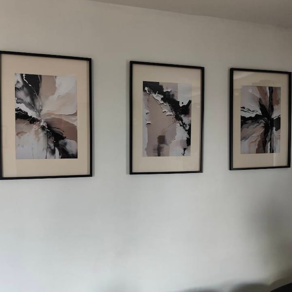 Neutral Abstract Art Prints, Modern Art, Abstract Art, Good Vibes Only ...