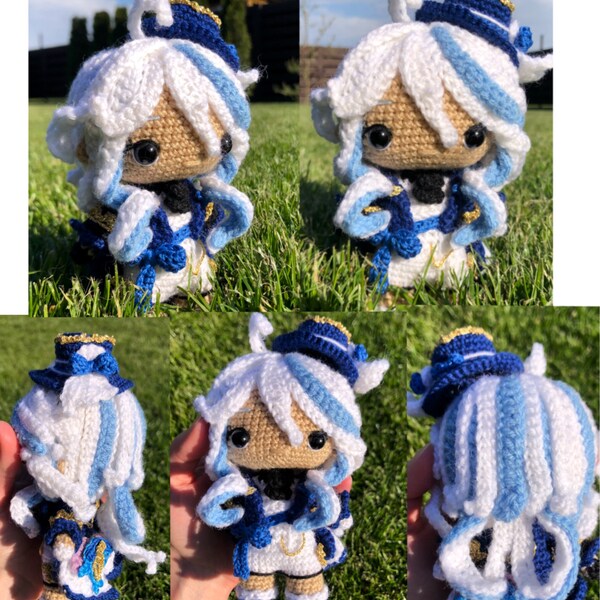Crochet PDF Pattern: "furina" Chibi Amigurumi - Etsy