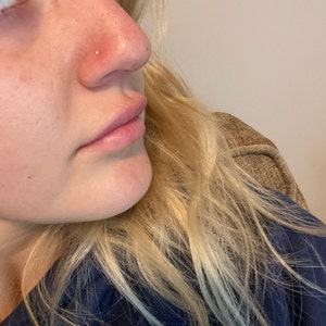 24K Gold MICRO Nose Stud Diamond Gold Nose Stud 22g Nose Stud | Etsy