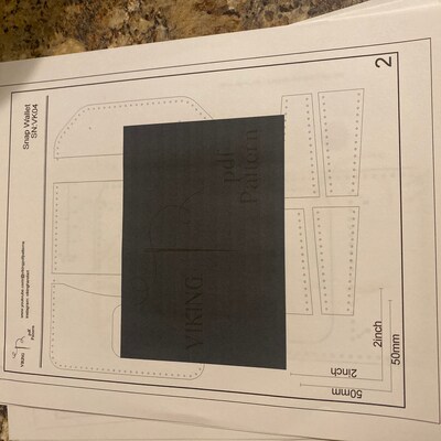 Foldable Leather Wallet With Coin Pouch Pattern / PDF Template ...