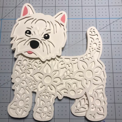 Westie SVG Layered West Highland Terrier Cutting File - Etsy