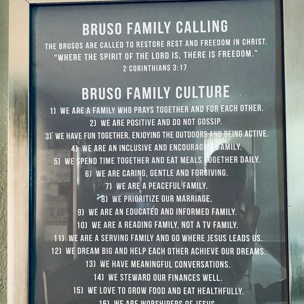 Family Mission Statement, Family Sign, Christian Family Rules ...