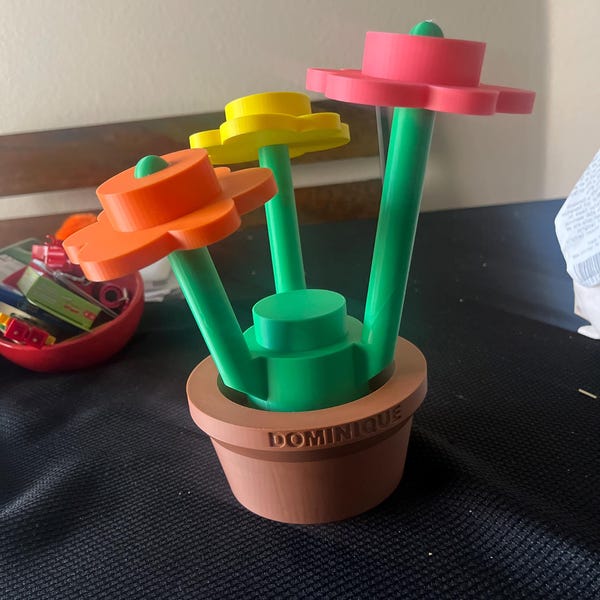 Giant Building Block Flowers, Life-size Brick Blooms With 3 Flowers ...