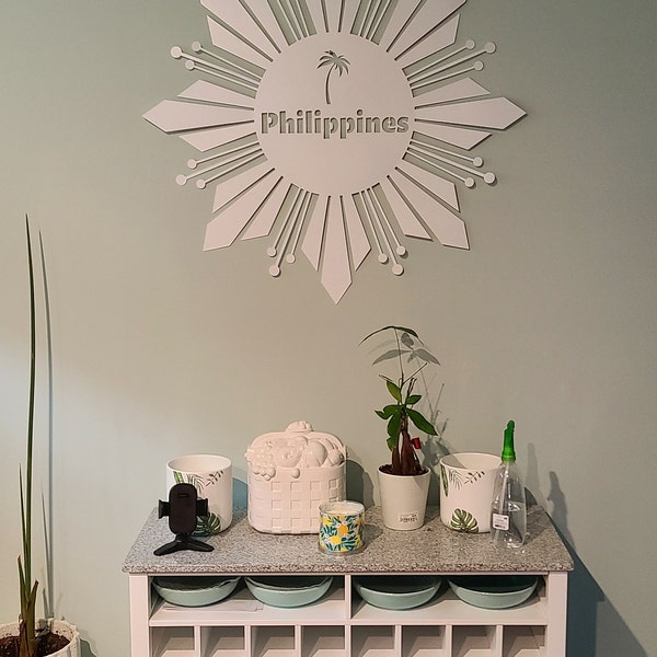 Philippines Metal Sign, Metal Wall Decor, Philippines Sun, Filipino Art ...