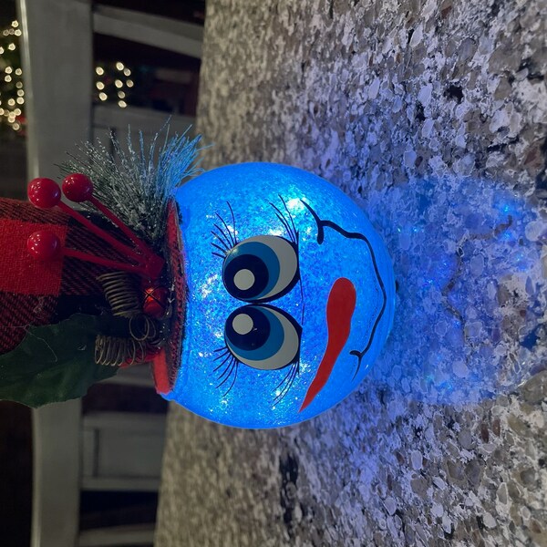 Santa, Light up Santa, Fish Bowl Santa, Christmas Decor, Christmas ...