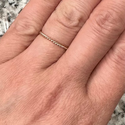 Solid Gold Braided Rope Ring Dainty Twist Ring 1.2mm Twisted - Etsy
