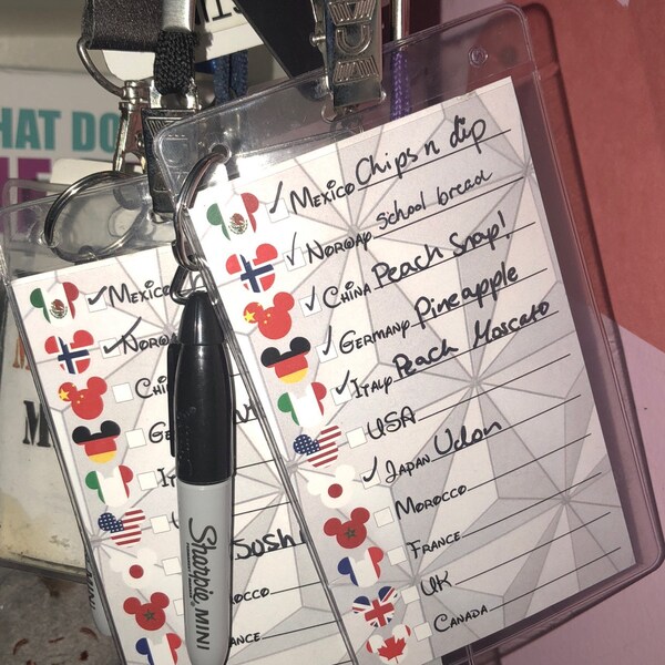 Snack Around the World Passport Lanyard, Kid Friendly Epcot Snacking ...