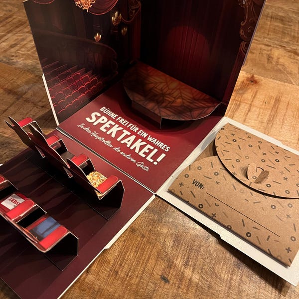 TADAA-BOX "Bühne frei" DIY – Explosionsbox – originelle Verpackung für ...