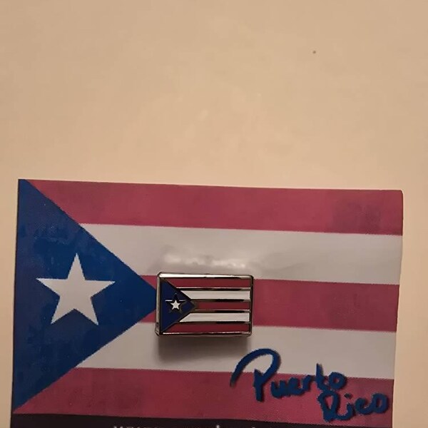 Large Puerto Rico Flag Color or Black - Enamel Pin - Etsy
