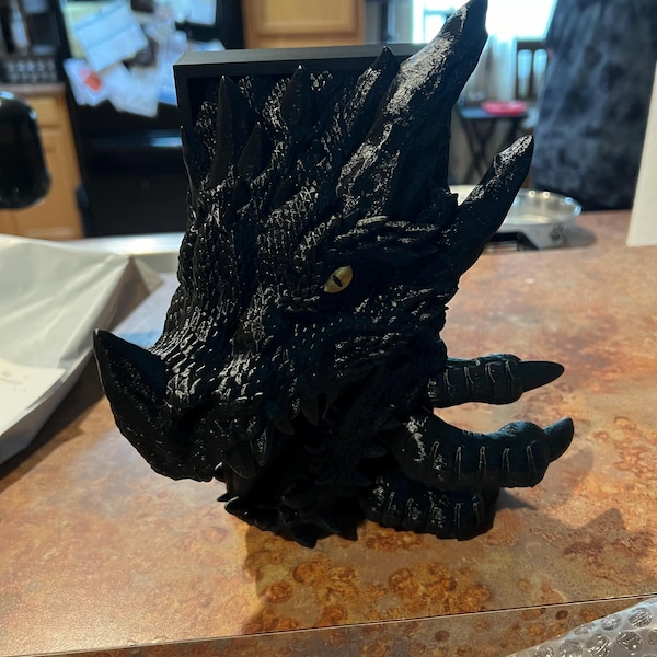 Dragon Book Nook 3D Printed Bookshelf Decor Gift - Etsy