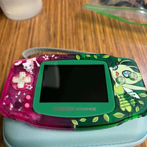 Extra Mods and IPS Backlit LCD GBA Mod Nintendo Gameboy Advance Celebi ...