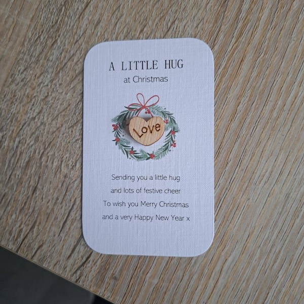 A Tiny Little Pocket Hug Poem Card, Isolation Gift, Miss You, Hug Token ...
