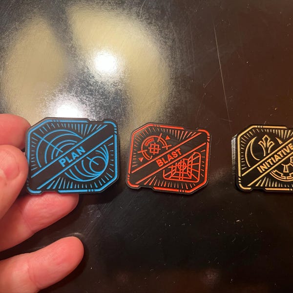 Keyforge Power +1 +3 +5 Acrylic Tokens (purple) - Etsy