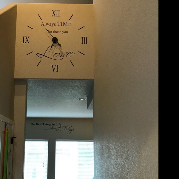 Clock Wall Decal Large Wall Clock Kit | Wall Sticker Clock Clock Hands ...