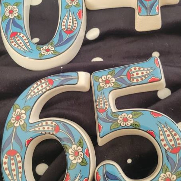 Exquisite Handmade Turkish Ceramic House Numbers, Ceramic Address ...