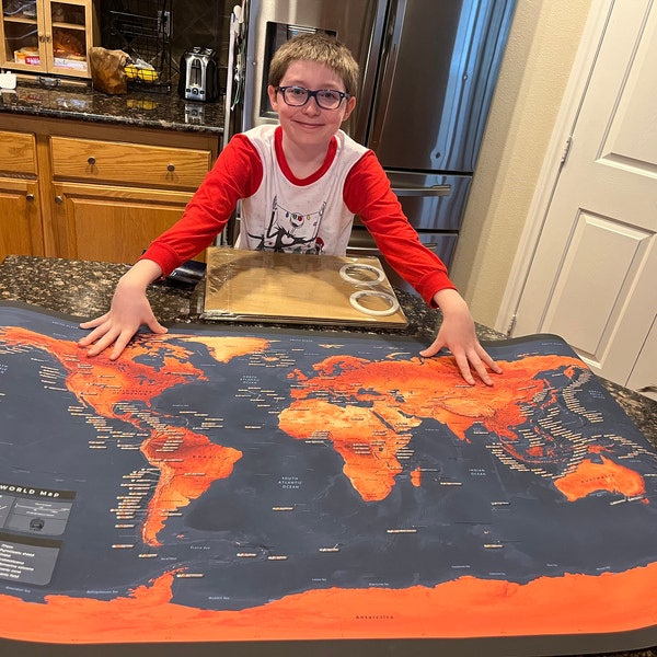 Volcano World Map, a Unique and Customised Map With All Major Volcanoes ...